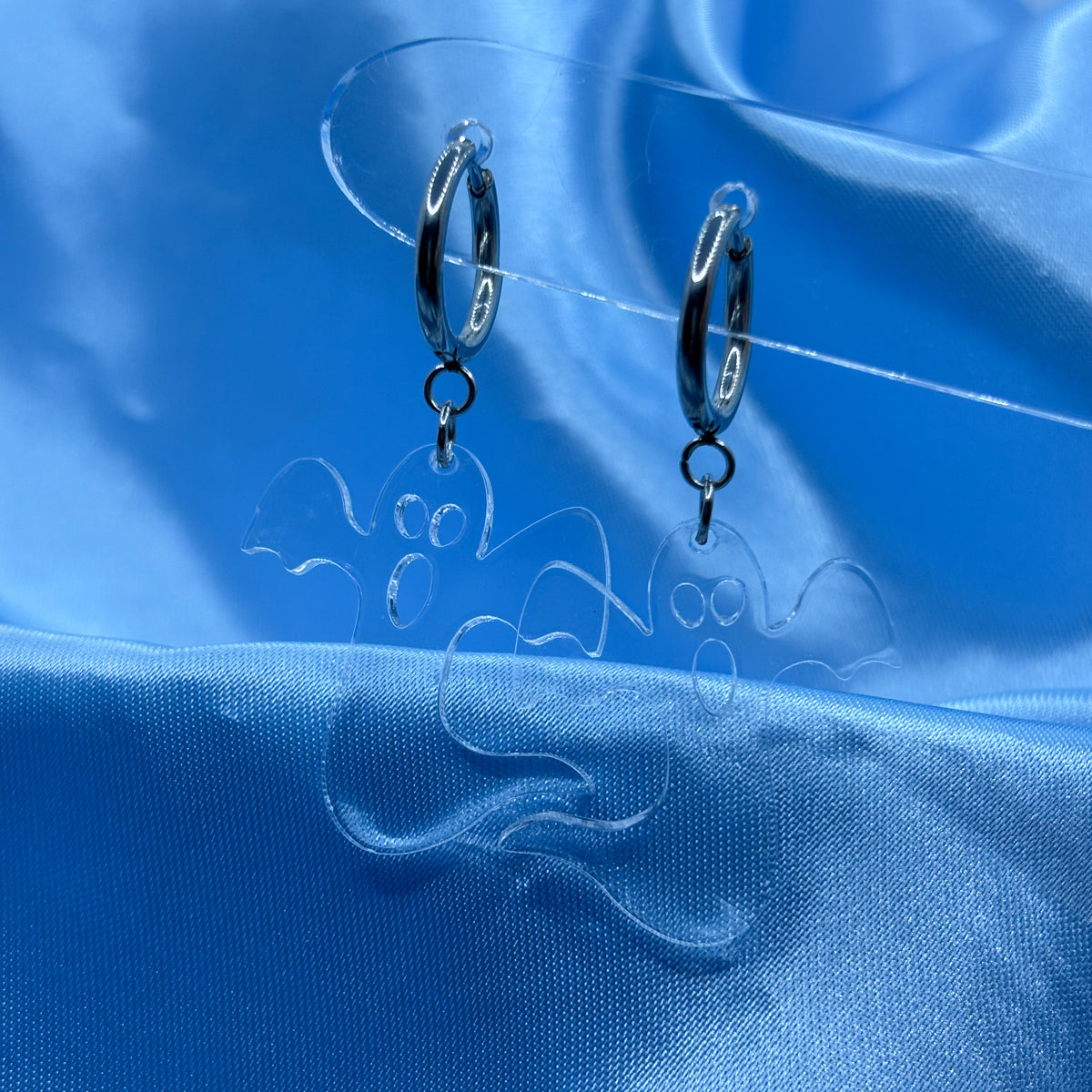 Halloween Clear Ghost Hoops – Lapis Lily