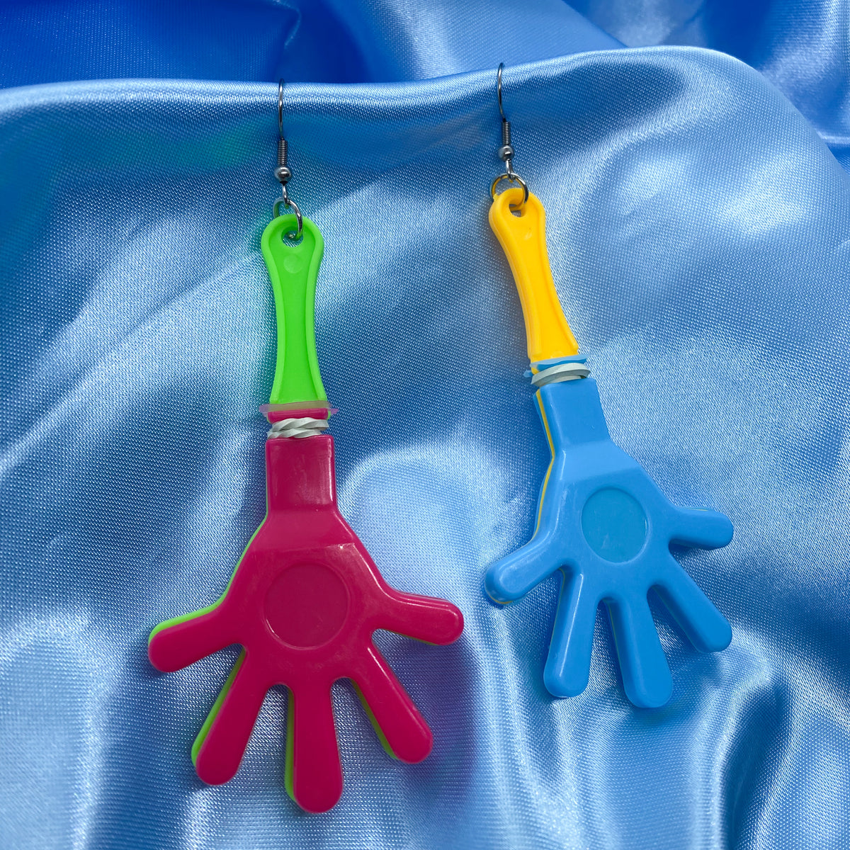 Hand Clapper Toy Earrings - random colours – Lapis Lily
